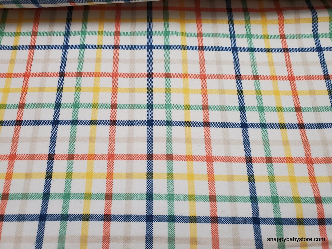 Flannel Fabric - Multi Bright Check - by the Yard - 100% Cotton Flannel ...