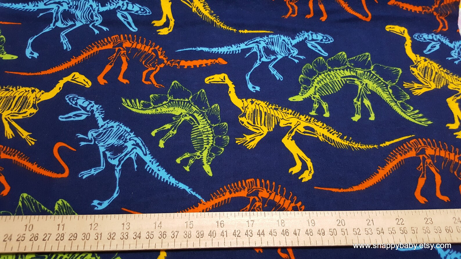Flannel Fabric - Dino Skeletons - by the Yard - 100% Cotton Flannel - Etsy