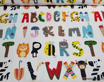 Alphabet Fabric - Etsy