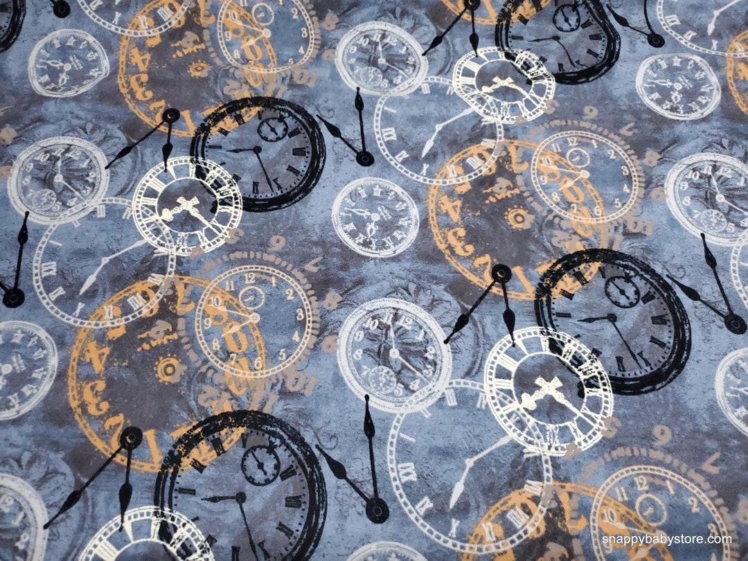 Premium Flannel Fabric - on Time Smoke Time Pieces Premium Flannel - by ...