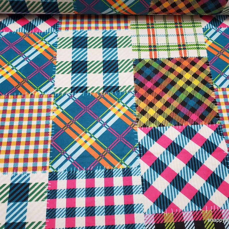 Neon Plaid - Etsy
