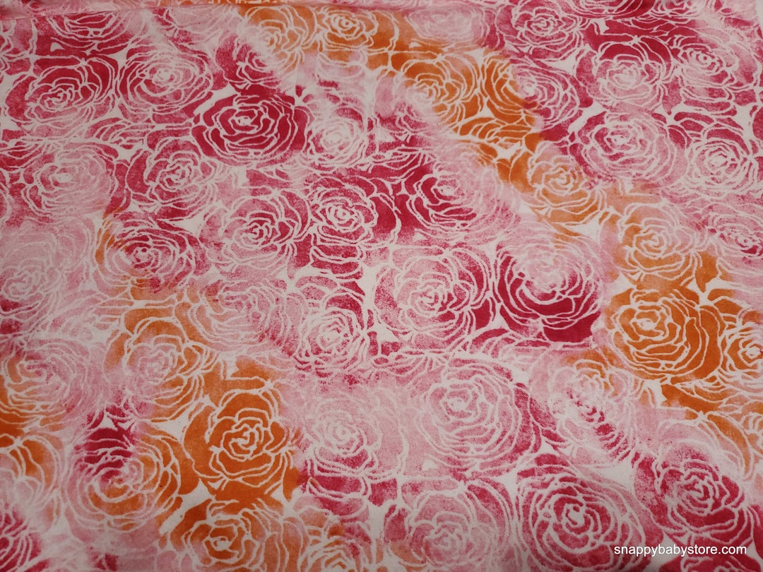 Flannel Fabric - Watercolor Roses - by the Yard - 100% Cotton Flannel ...