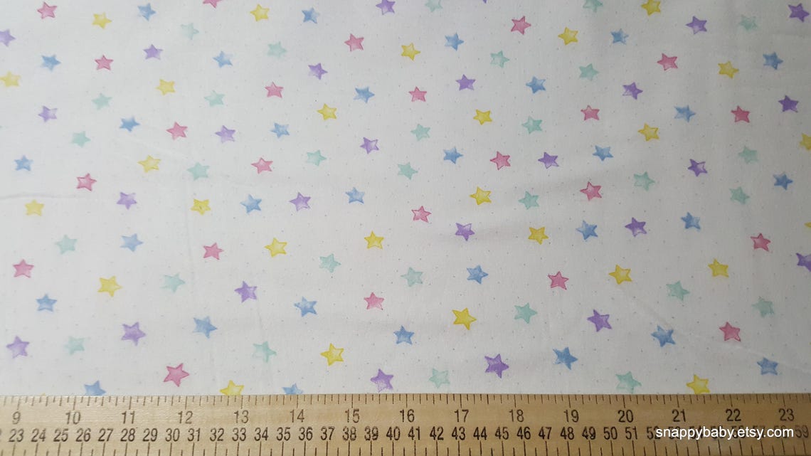 Flannel Fabric Pastel Stars by the Yard 100% Cotton - Etsy