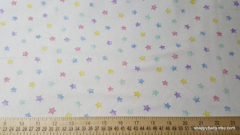 Flannel Fabric Pastel Stars by the Yard 100% Cotton - Etsy