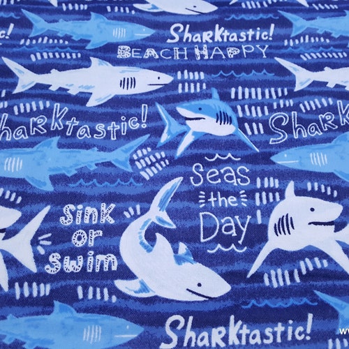 Flannel Fabric Bright Ocean Fish by the Yard 100% Cotton - Etsy