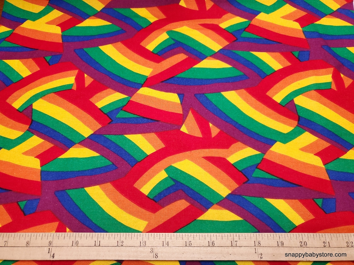 Flannel Fabric Rainbow Allover by the Yard 100% Cotton - Etsy