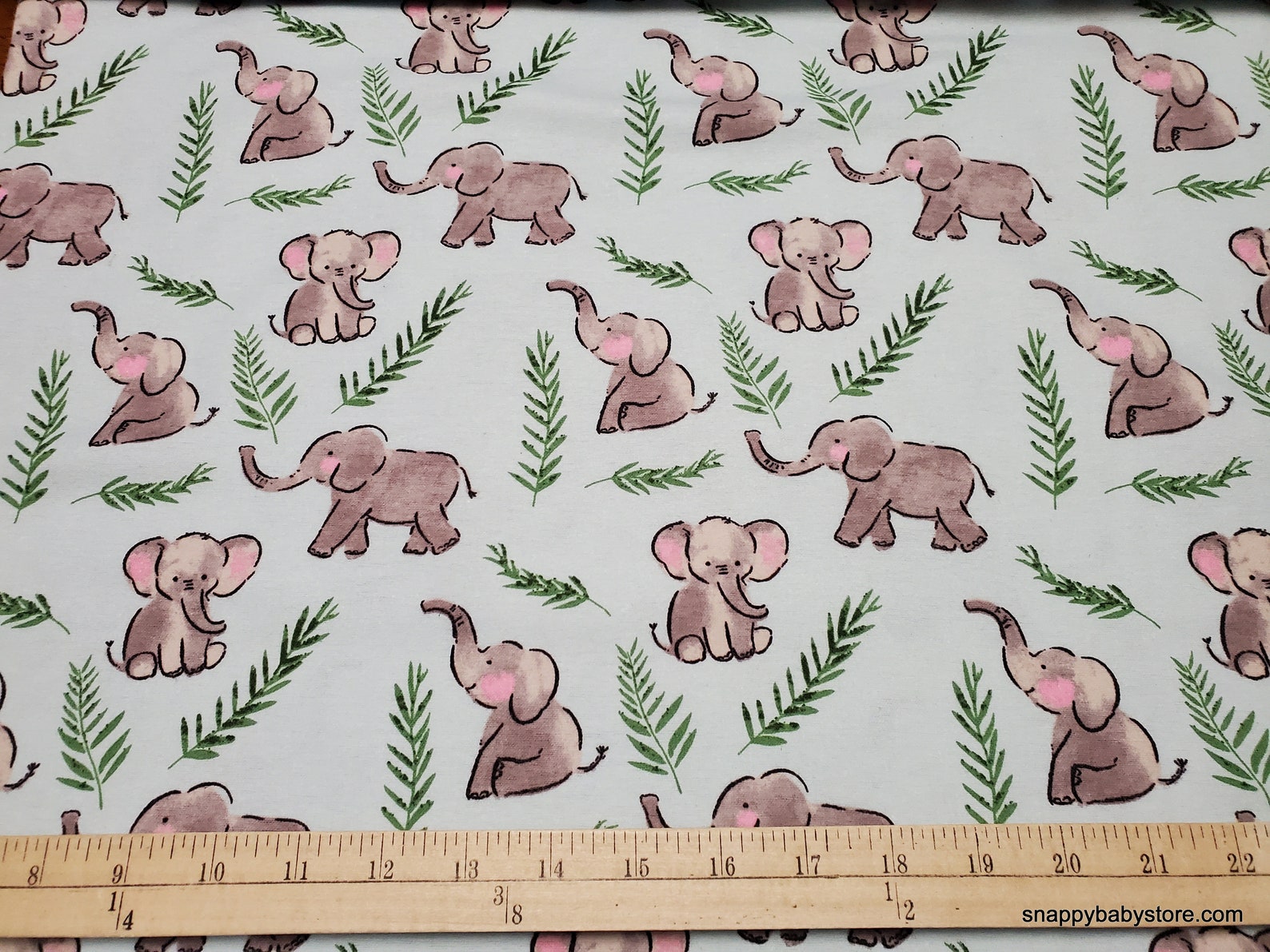 Flannel Fabric - Sweet Elephants - by the Yard - 100% Cotton Flannel - Etsy