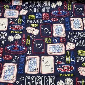 Flannel Fabric - Casino Night - by the Yard - 100% Cotton Flannel - Etsy