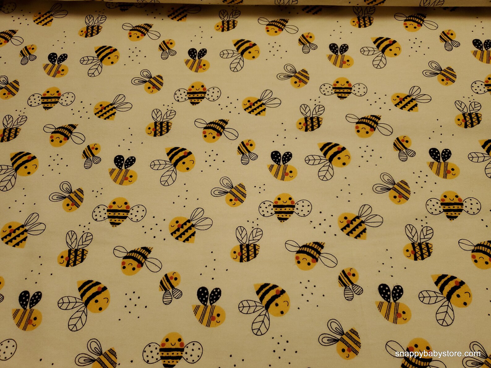 Flannel Fabric - Bees on Yellow - by the Yard - 100% Cotton Flannel - Etsy