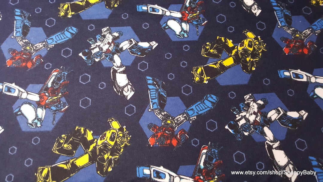 Character Flannel Fabric - Transformers Retro - by the Yard - 100% ...