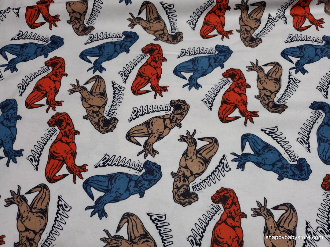 Flannel Fabric - Scary Trex - by the Yard - 100% Cotton Flannel - Etsy