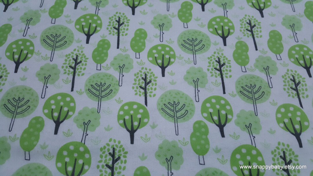 Flannel Fabric - Deer Trees - by the Yard - 100% Cotton Flannel - Etsy