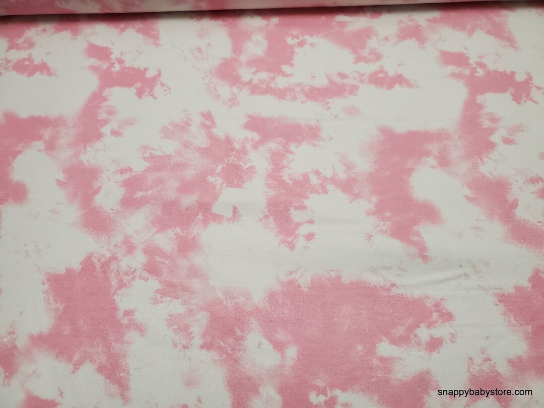 Flannel Fabric - Light Pink Tie Dye - by the Yard - 100% Cotton Flannel ...
