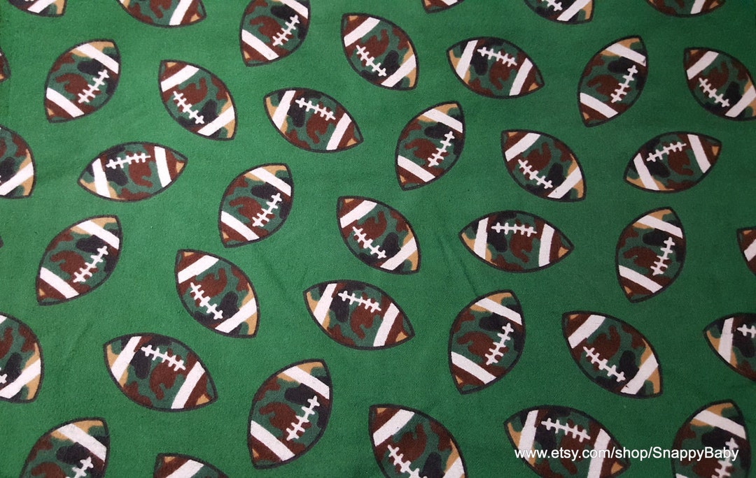 Flannel Fabric - Camo Football - by the Yard - 100% Cotton Flannel - Etsy