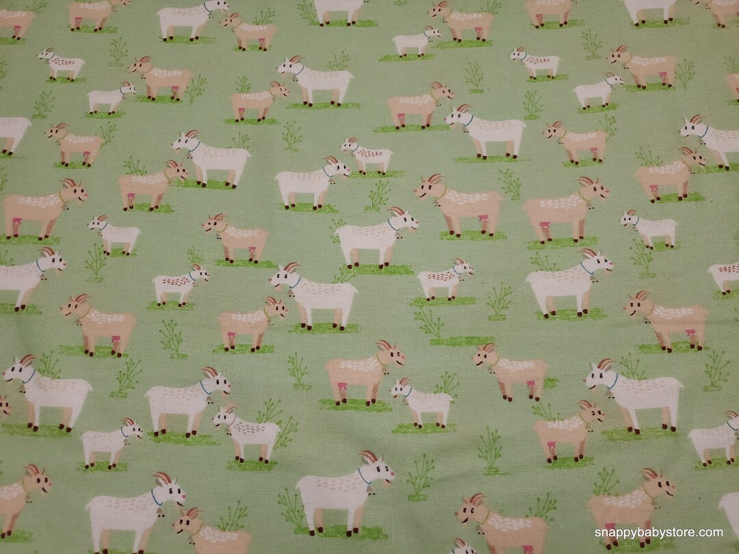 Flannel Fabric - Goats - by the Yard - 100% Cotton Flannel - Etsy