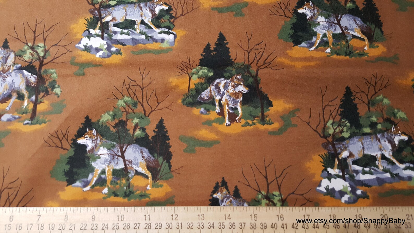 Flannel Fabric Wild Wolves by the Yard 100% Cotton - Etsy