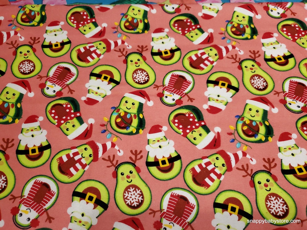 Christmas Flannel Fabric - Avochristmas - by the Yard - 100% Cotton ...