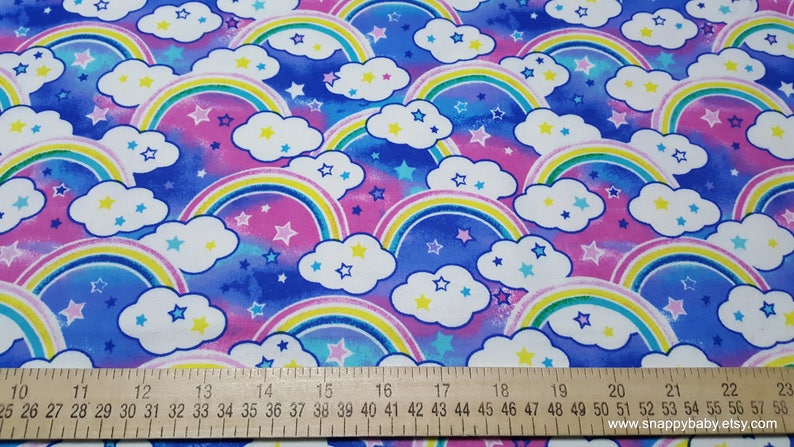 Flannel Fabric Colorful Rainbow by the Yard 100% Cotton - Etsy UK