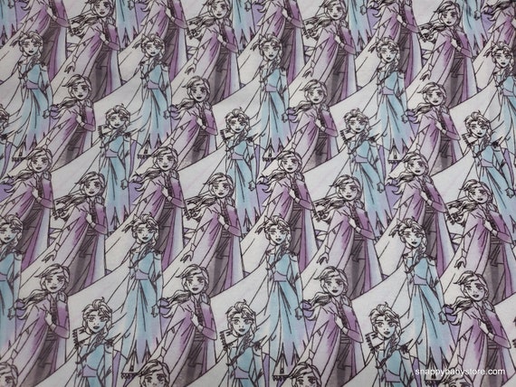 Character Flannel Fabric Disney Frozen 2 Sketch Sisters by - Etsy