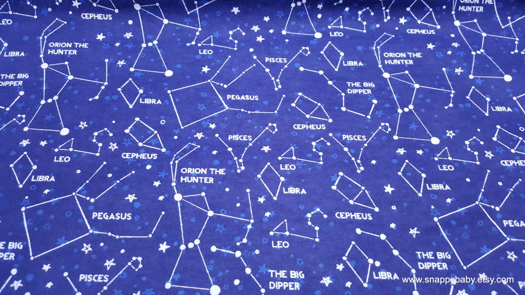 Flannel Fabric - Zodiac Sky - by the Yard - 100% Cotton Flannel - Etsy