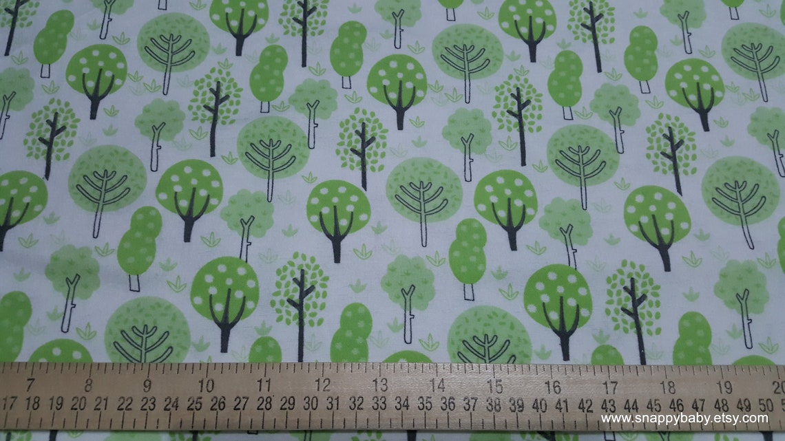 Flannel Fabric - Deer Trees - by the Yard - 100% Cotton Flannel - Etsy