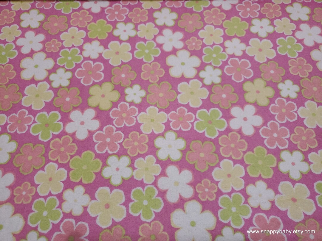 Flannel Fabric - Floral on Pink - by the Yard - 100% Cotton Flannel - Etsy