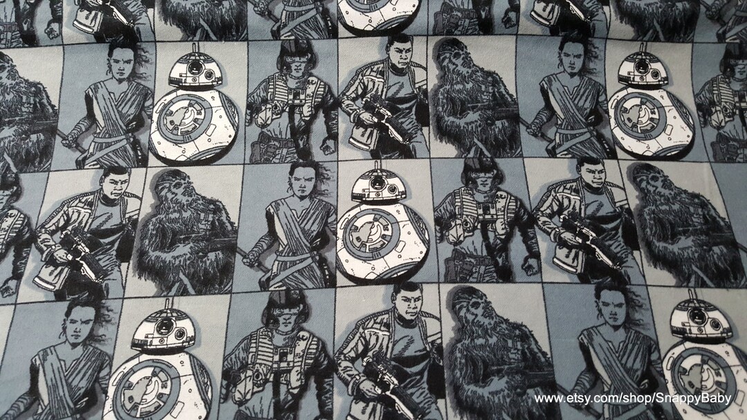 Character Flannel Fabric - Star Wars Awakens - by the Yard - 100% ...
