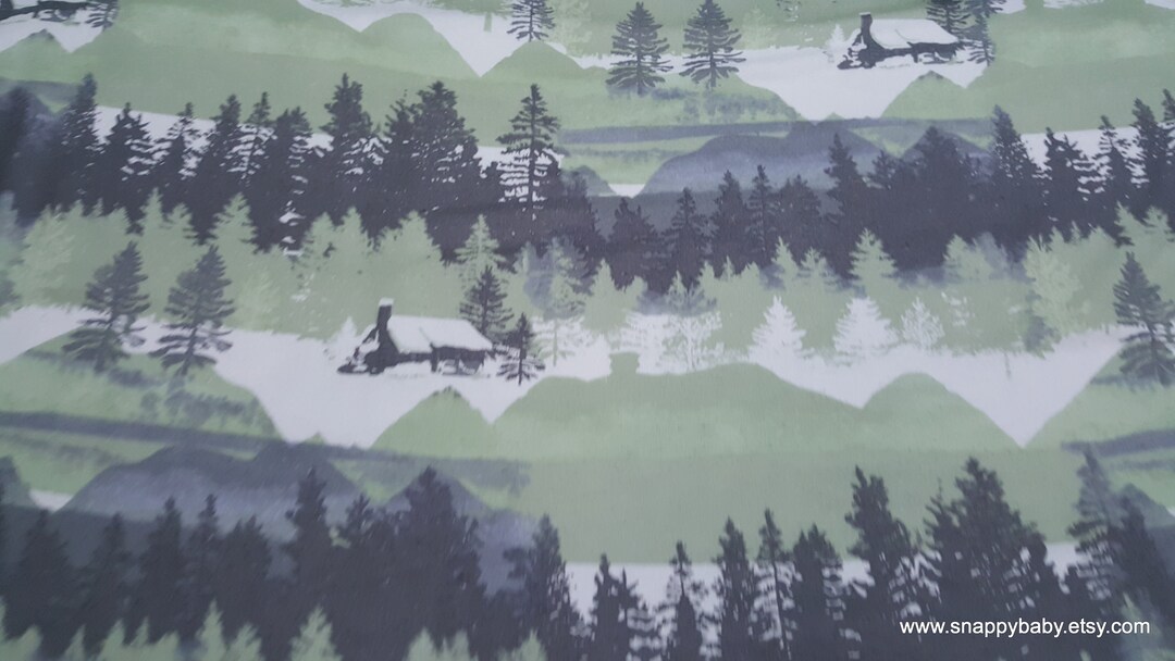 Flannel Fabric - Lodge Forrest - by the Yard - 100% Cotton Flannel - Etsy