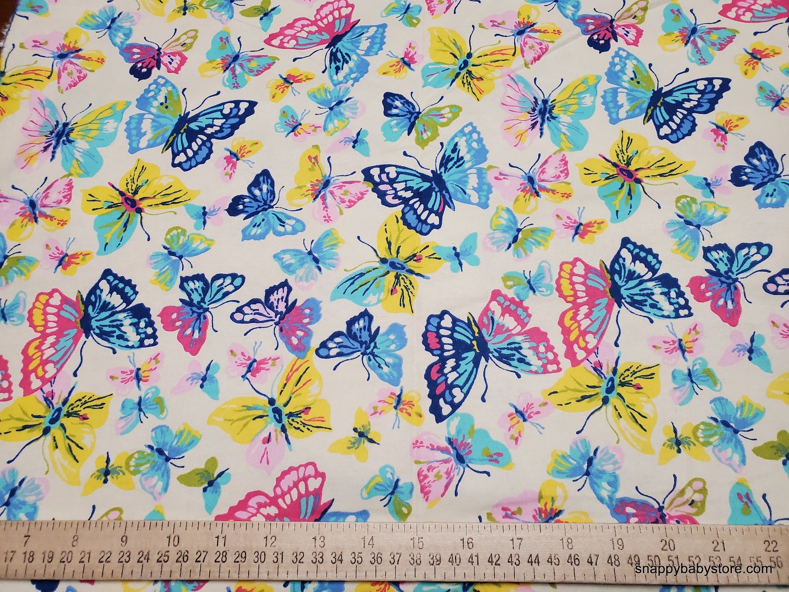 Flannel Fabric - Watercolor Butterflies - by the Yard - 100% Cotton ...