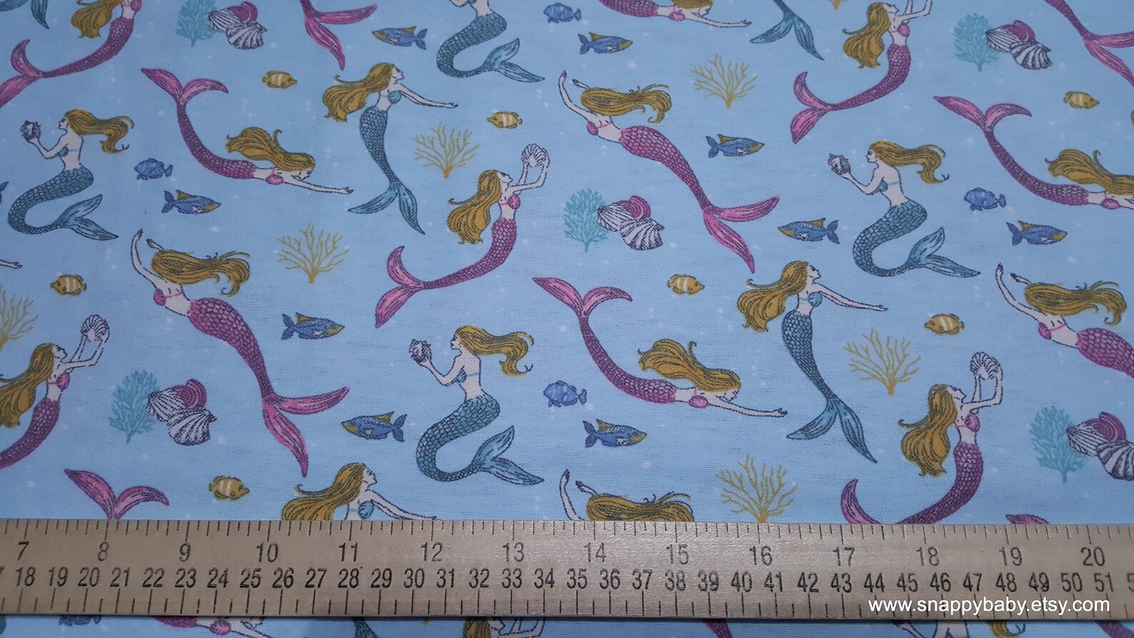 Flannel Fabric Beautiful Mermaid by the Yard 100% Cotton - Etsy