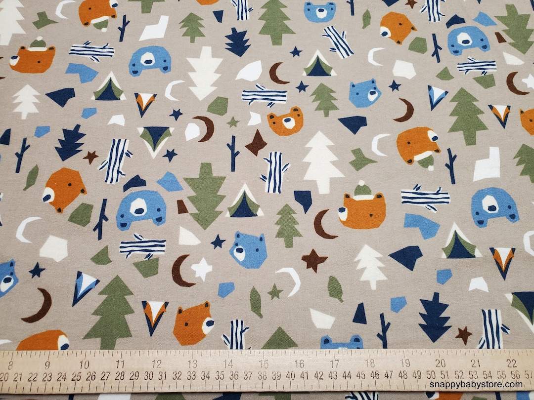 Flannel Fabric - Tossed Wilderness Baby - by the Yard - 100% Cotton ...