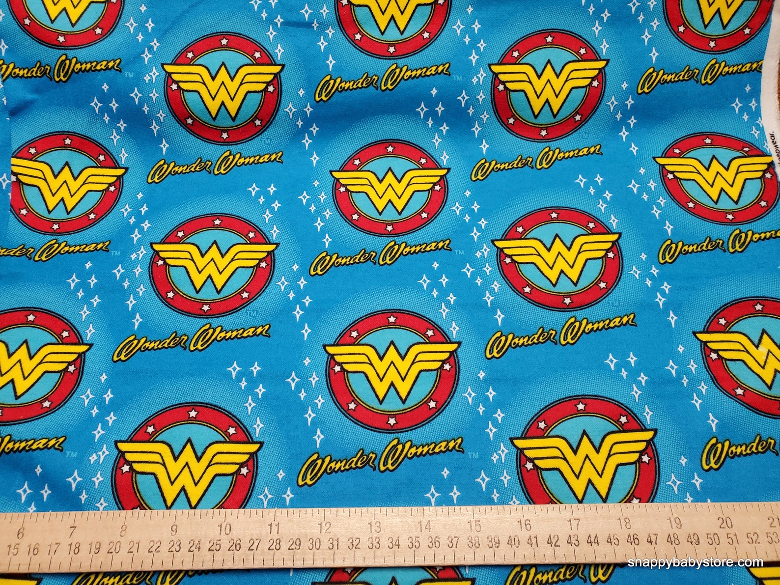 Character Flannel Fabric - Wonder Woman Logo - by the Yard - 100% ...