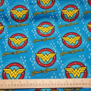 Character Flannel Fabric - Wonder Woman Logo - by the Yard - 100% ...