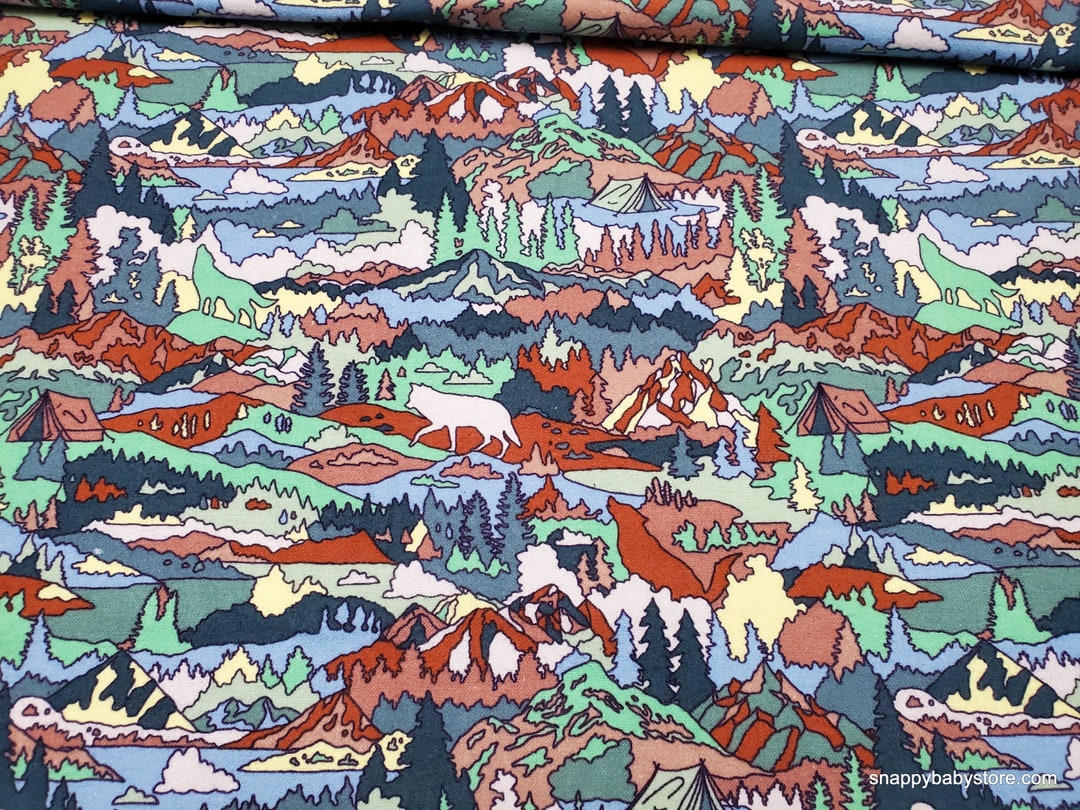 Flannel Fabric - Packed Wilderness - by the Yard - 100% Cotton Flannel ...