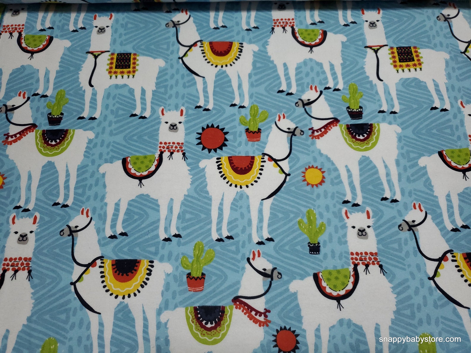 Flannel Fabric Aztec Llama in Line by the Yard 100% - Etsy