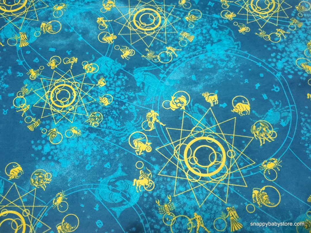 Flannel Fabric - Zodiac Calendar - by the Yard - 100% Cotton Flannel - Etsy