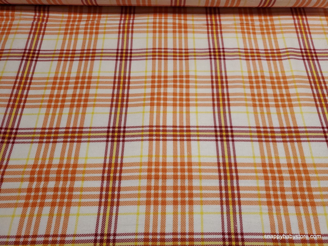 Flannel Fabric Orange Rust Plaid by the Yard 100% Cotton Flannel - Etsy