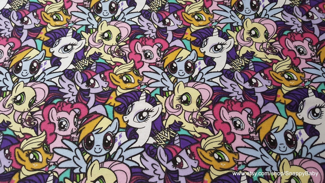 Character Flannel Fabric - My Little Pony Packed - by the Yard - 100% ...