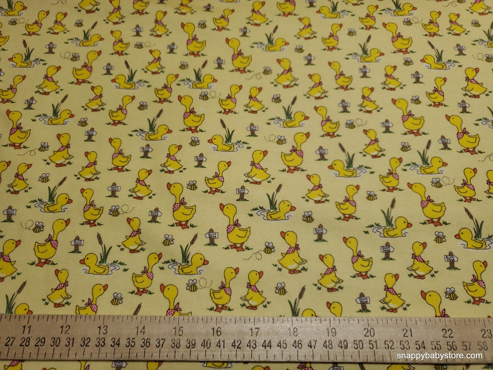 Flannel Fabric - Puddle Pals Duck Pond - by the Yard - 100% Cotton ...