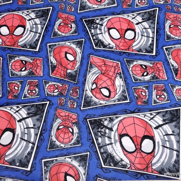 Spiderman Flannel Fabric - Etsy