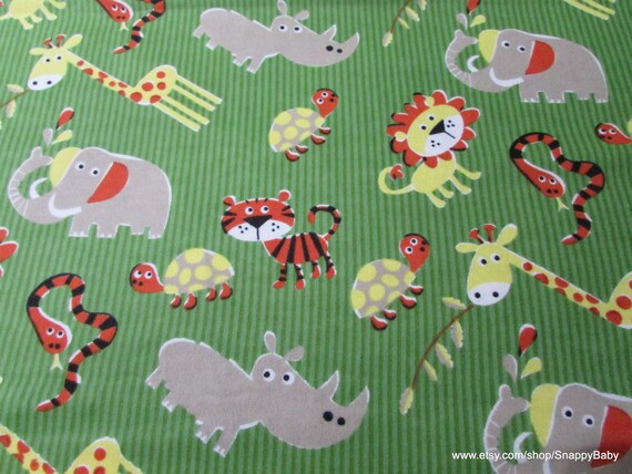 Flannel Fabric Zoo Animals Friends By the yard 100% | Etsy