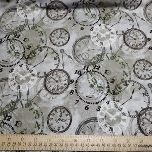 Premium Flannel Fabric - on Time Mist Time Pieces Premium Flannel - by ...