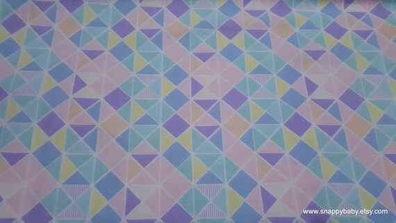 Flannel Fabric Pastel Geo by the Yard 100% Cotton | Etsy