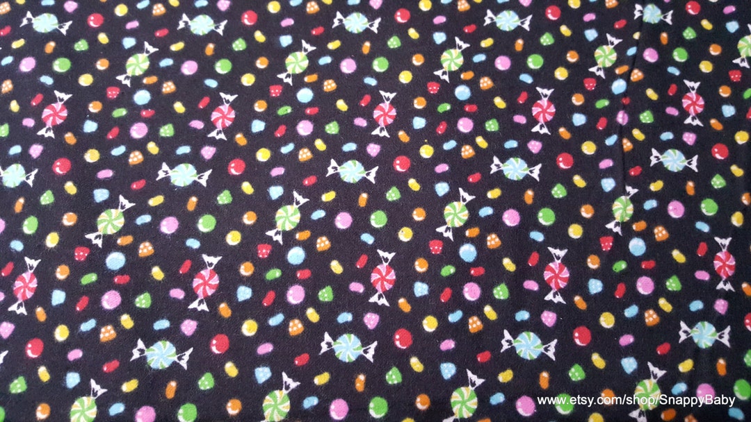 Flannel Fabric - Multi Color Candy - by the Yard - 100% Cotton Flannel ...