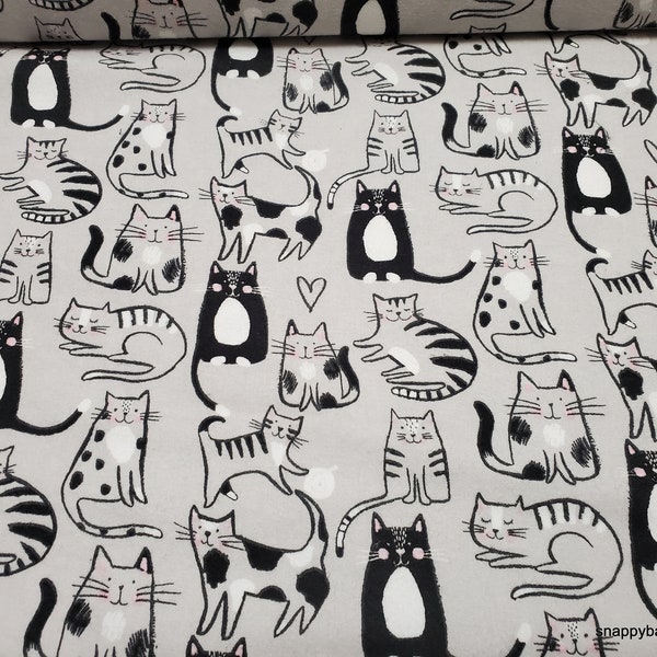 Cat Flannel Fabric - Etsy
