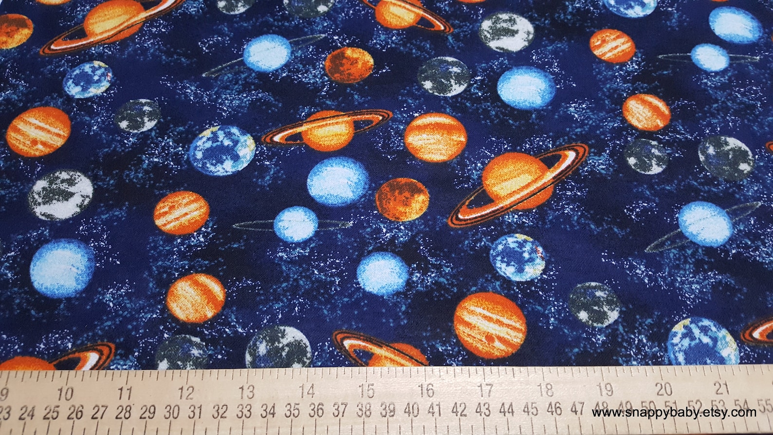 Flannel Fabric Space Planets by the Yard 100% Cotton - Etsy