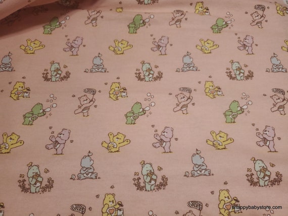 Character Flannel Fabric Care Bears Playful Pink By the | Etsy