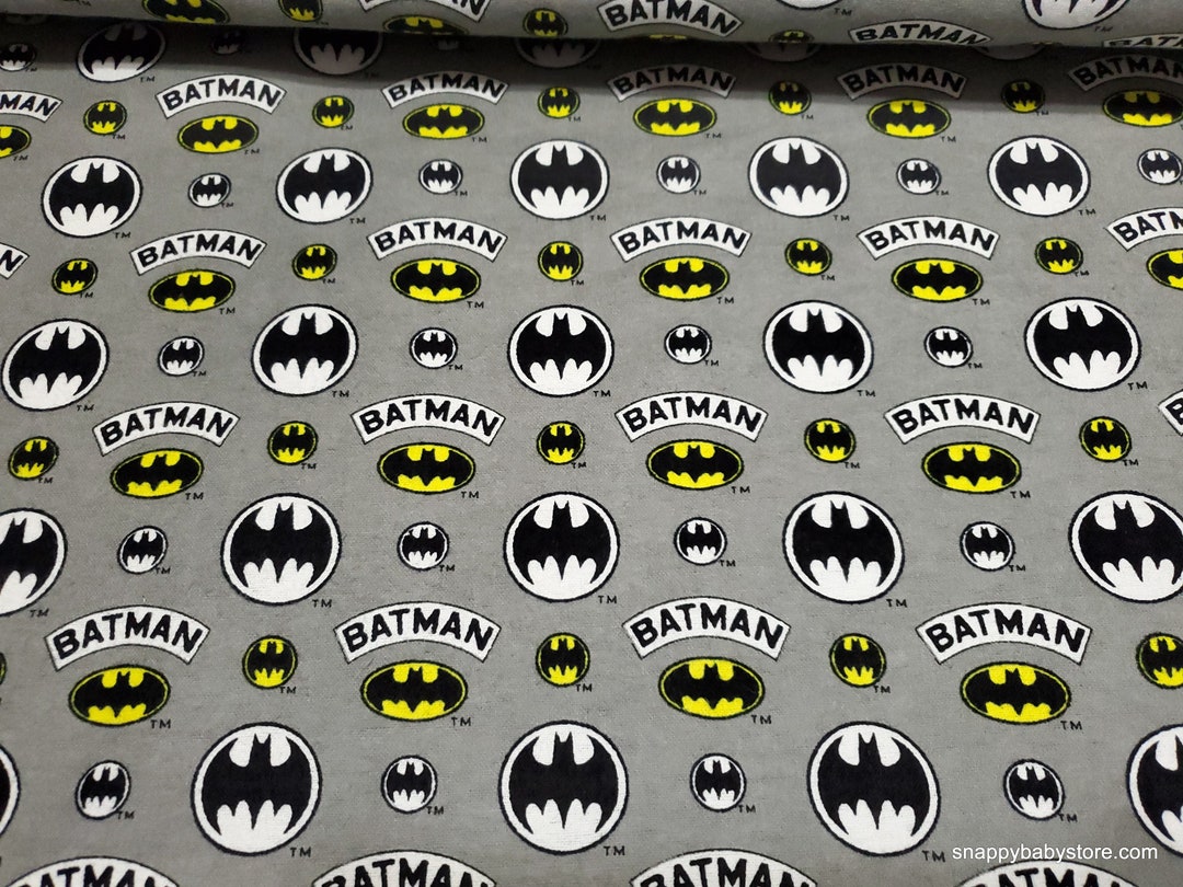 Character Flannel Fabric - Batman Assorted Logo - by the Yard - 100% ...