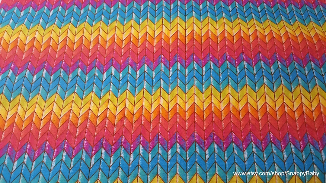 Flannel Fabric - Rainbow Chevron - by the Yard - 100% Cotton Flannel - Etsy