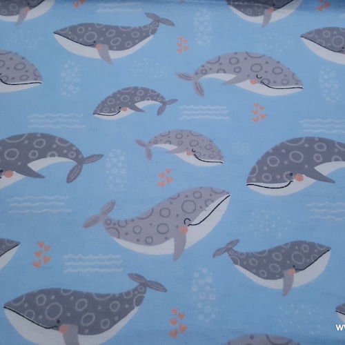 Flannel Fabric Bright Ocean Fish by the Yard 100% Cotton - Etsy